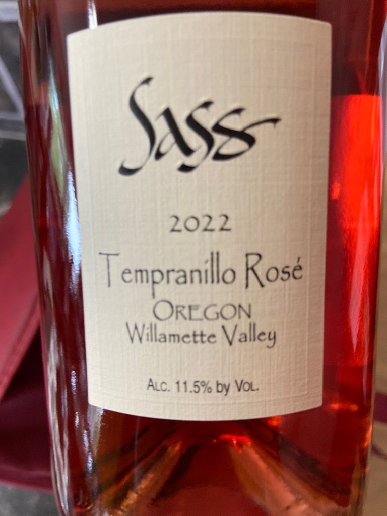 2022 Sass Winery Rosé, USA, Oregon, Willamette Valley - CellarTracker