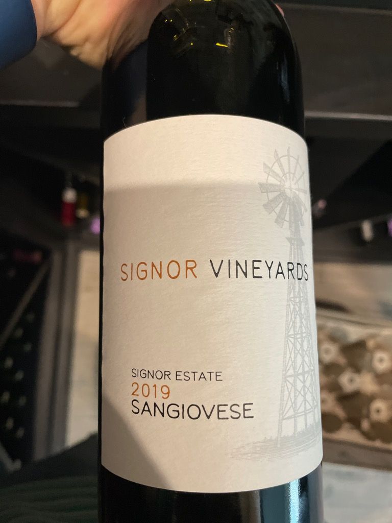 2019 Signor Vineyards Sangiovese, USA, Texas, Texas High Plains ...