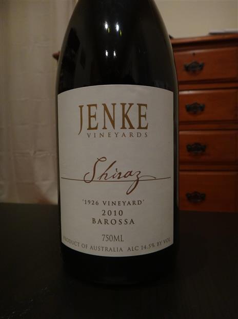 2010 Jenke Shiraz 1926 Vineyard, Australia, South Australia, Barossa ...