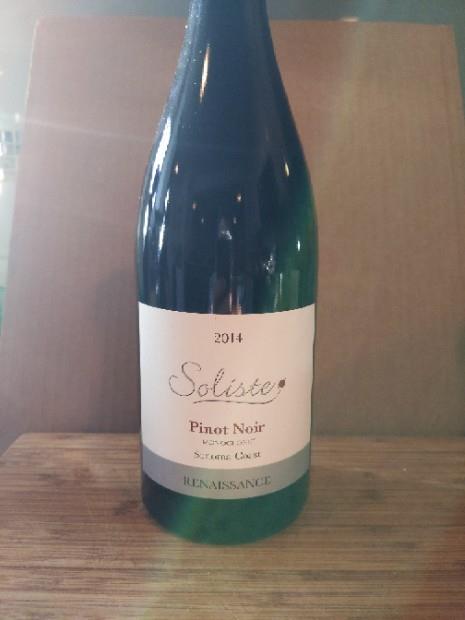 2014 Soliste Cellars Pinot Noir Renaissance, USA, California, Sonoma ...