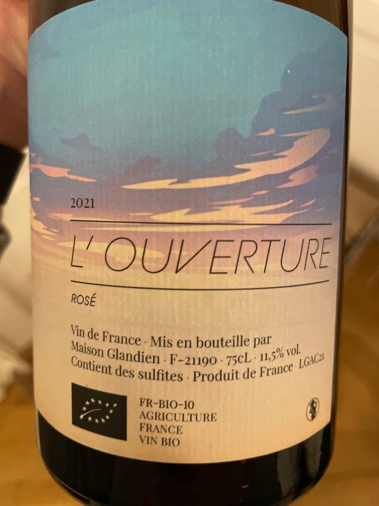 2021 Maison Glandien l'Ouverture Rosé, France, Vin de France ...