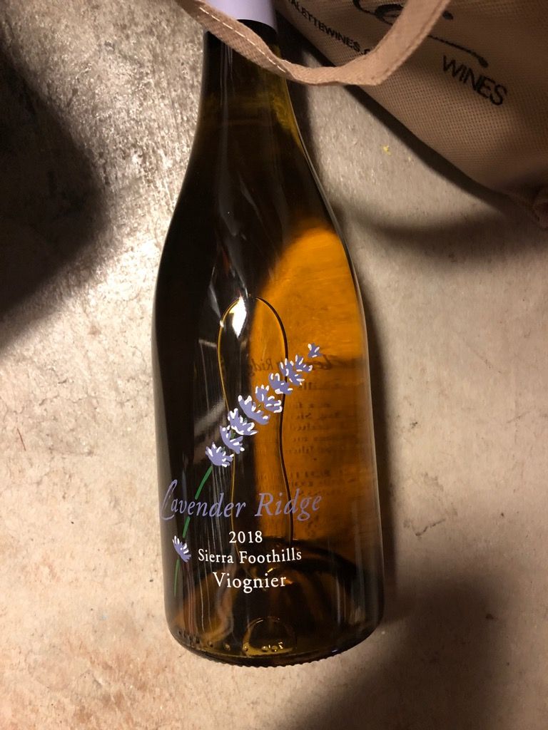 2019 Lavender Ridge Viognier, USA, California, Sierra Foothills ...