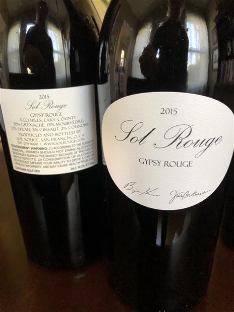 2015 Sol Rouge Gypsy Rouge, USA, California, North Coast, Red Hills ...