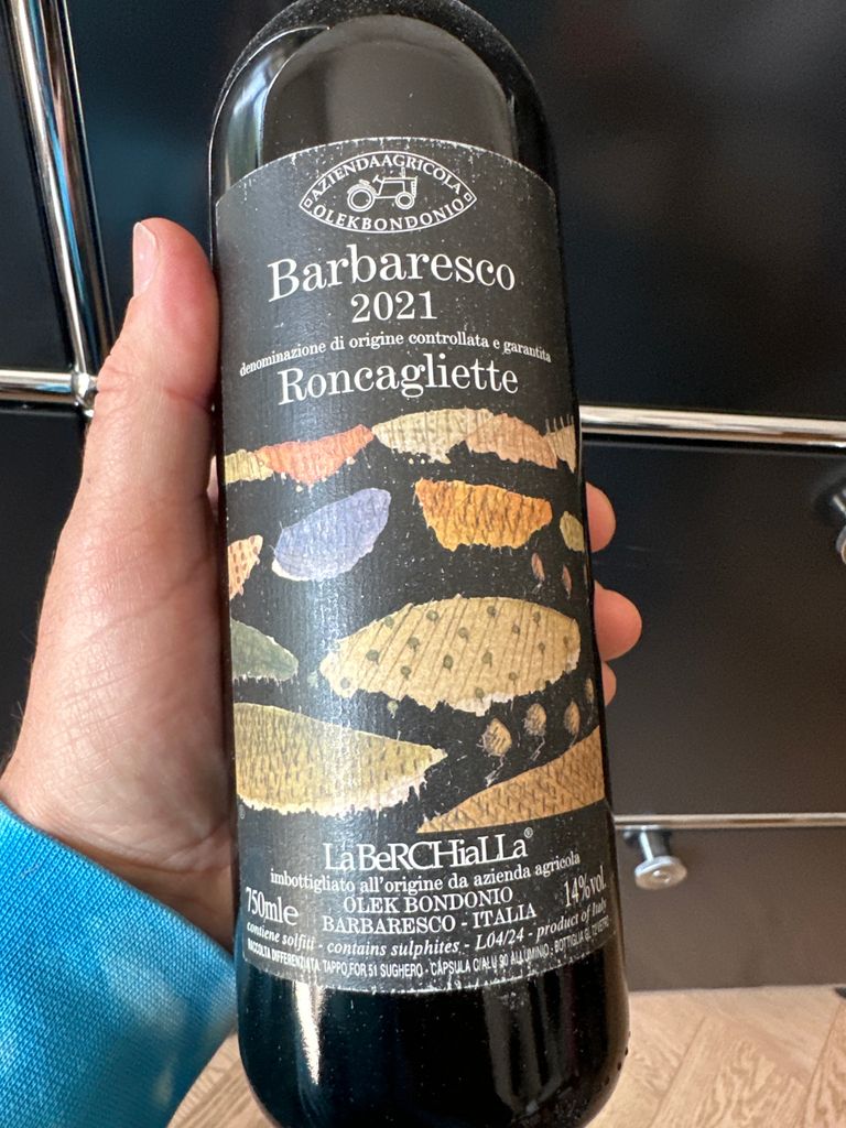 2021 Olek Bondonio Barbaresco Roncagliette, Italy, Piedmont, Langhe ...