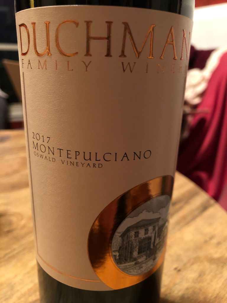 2017 Duchman Family Winery Montepulciano Oswald Vineyard, USA, Texas ...
