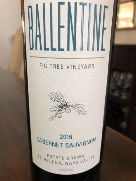 2016 Ballentine Vineyards Cabernet Sauvignon Fig Tree Vineyard, USA ...