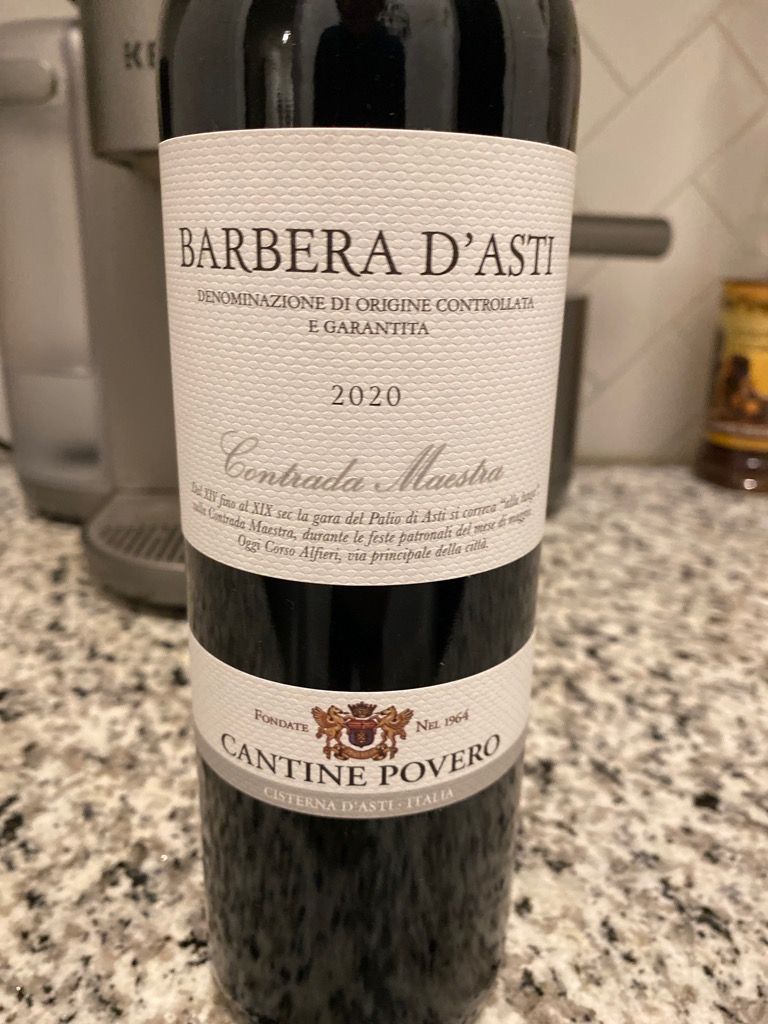 2020 Cantine Povero Barbera d'Asti contrada maestra, Italy, Piedmont ...