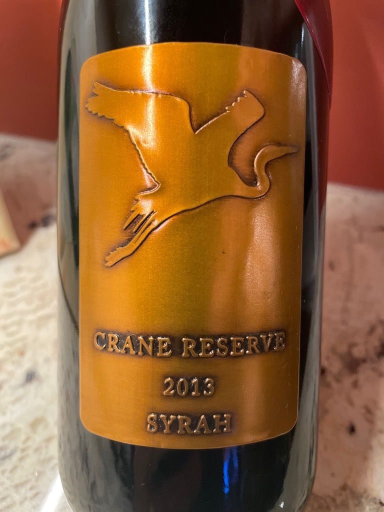 2013 Crane Terrace Syrah, USA, California, San Francisco Bay ...