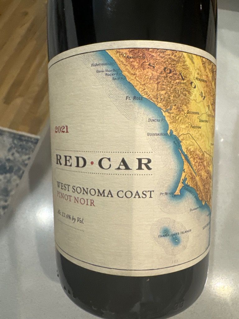 2021 Red Car Pinot Noir West Sonoma Coast, USA, California, Sonoma ...