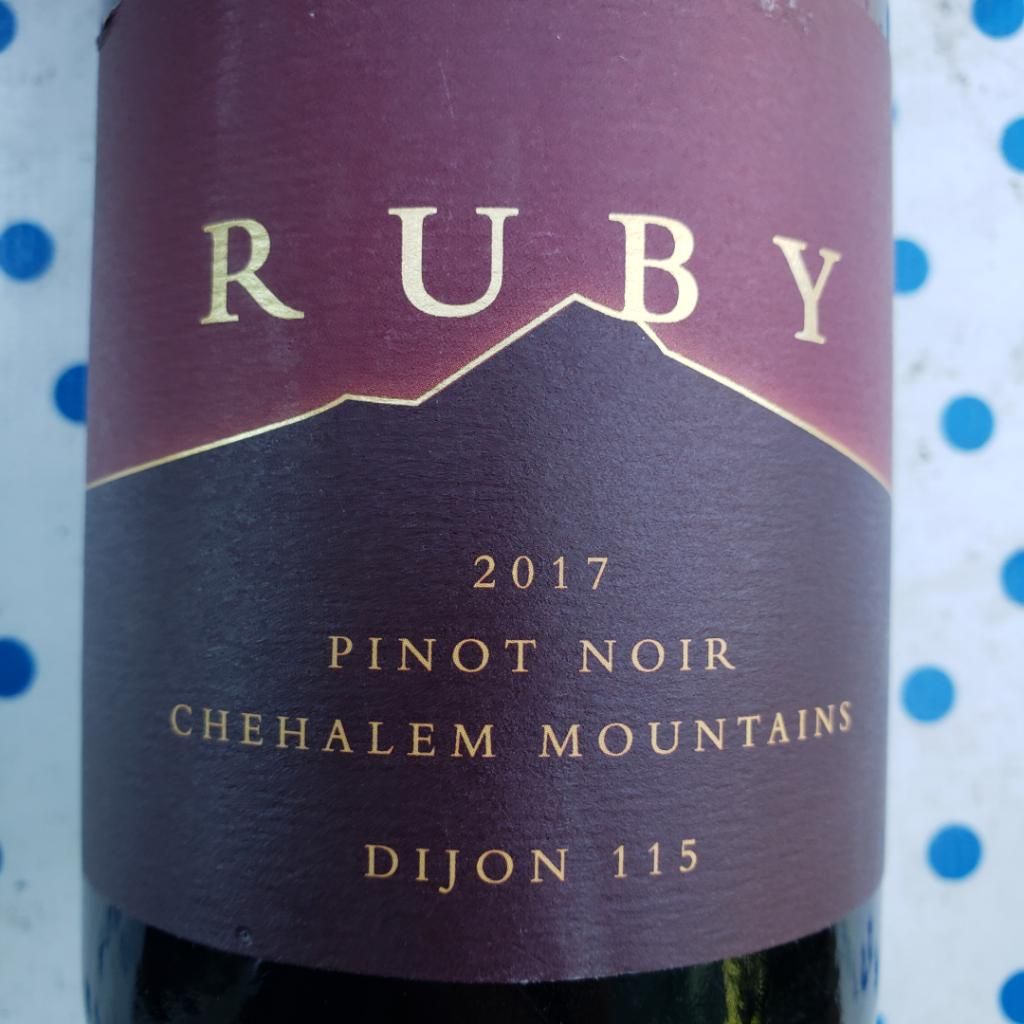 2021 Ruby Vineyard Pinot Noir Dijon 115, USA, Oregon, Willamette Valley, Chehalem Mountains ...