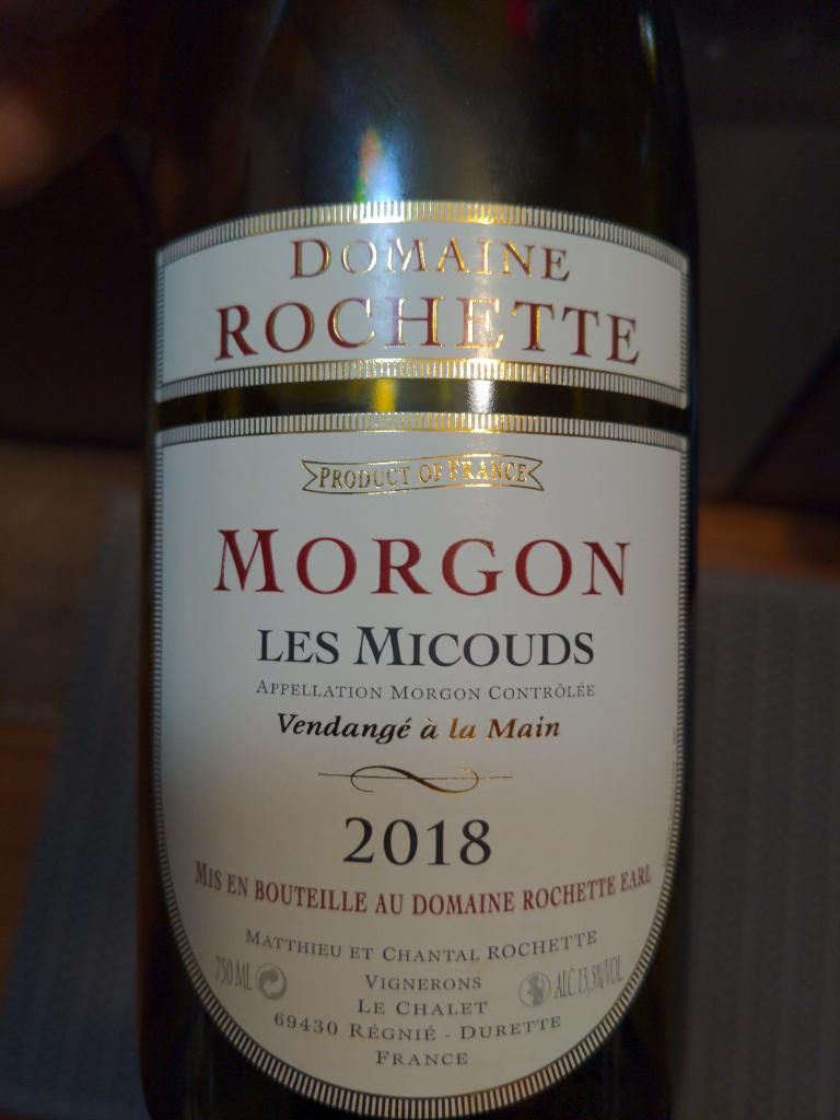2018 Domaine Rochette Morgon Les Micouds, France, Burgundy, Beaujolais ...