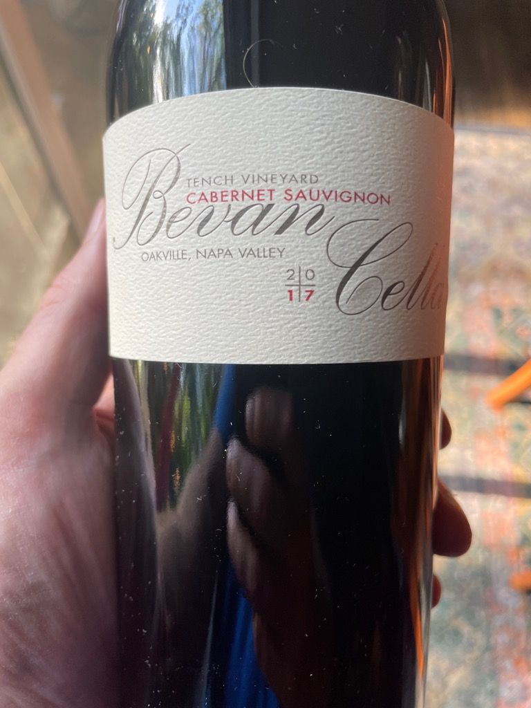 2017 Bevan Cellars Cabernet Sauvignon Tench Vineyard, USA, California ...