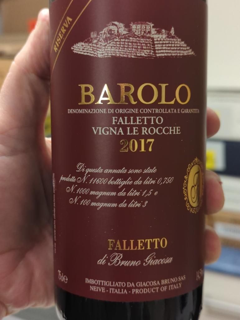 2017 Bruno Giacosa Barolo Riserva Falletto Vigna Le Rocche, Italy ...