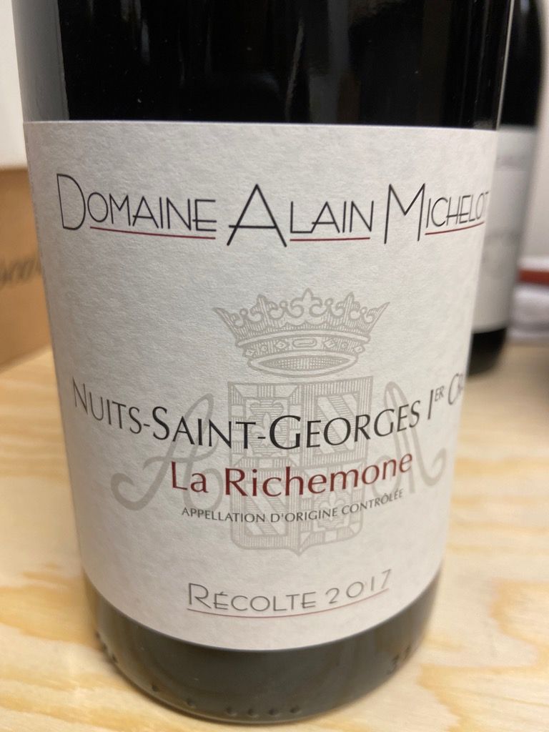 2019 Domaine Alain Michelot Nuits St. Georges 1er Cru La Richemone ...