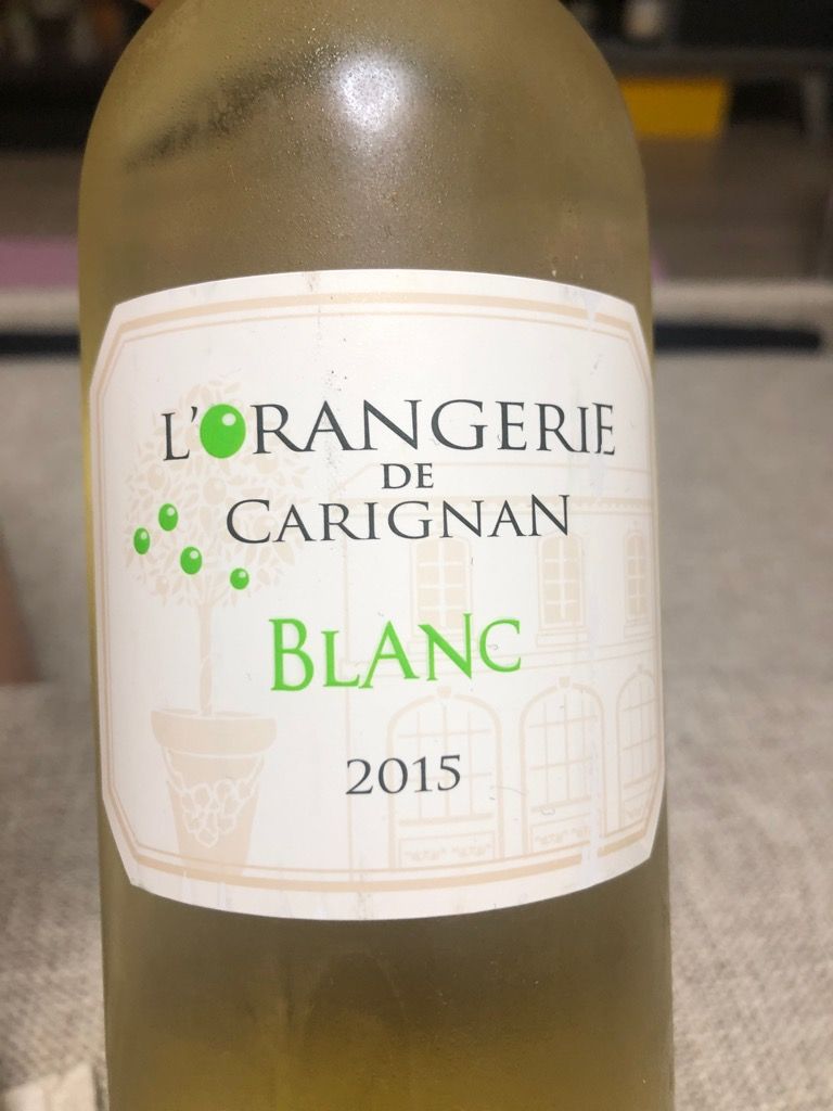 2014 Château Carignan l'orangerie de Carignan Blanc, France, Bordeaux ...