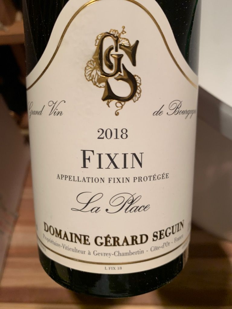 2018 Gérard Seguin Fixin La Place, France, Burgundy, Côte de Nuits ...