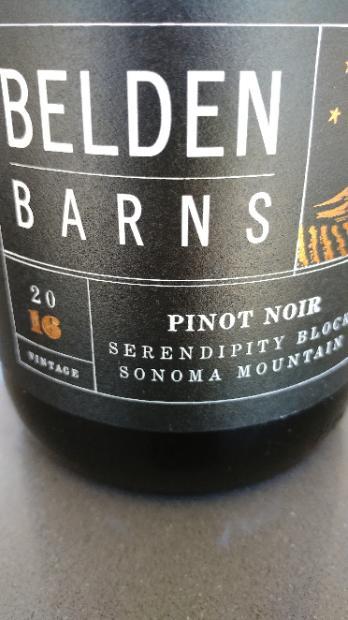 2016 Belden Barns Pinot Noir Serendipity Block, USA, California, Sonoma ...