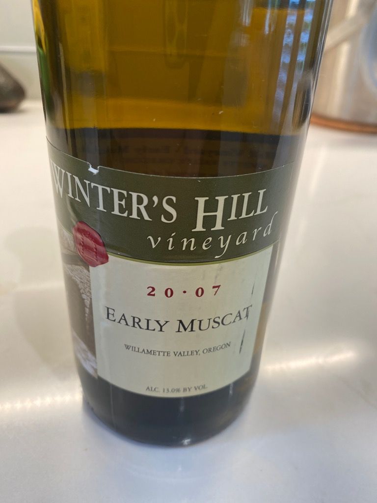 2007 Winter's Hill Estate Early Muscat, USA, Oregon, Willamette Valley ...