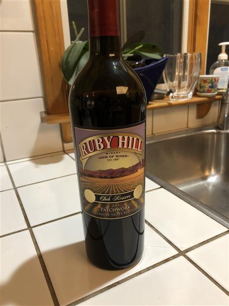2015 Ruby Hill Winery Patchwork, USA, California, San Francisco Bay ...