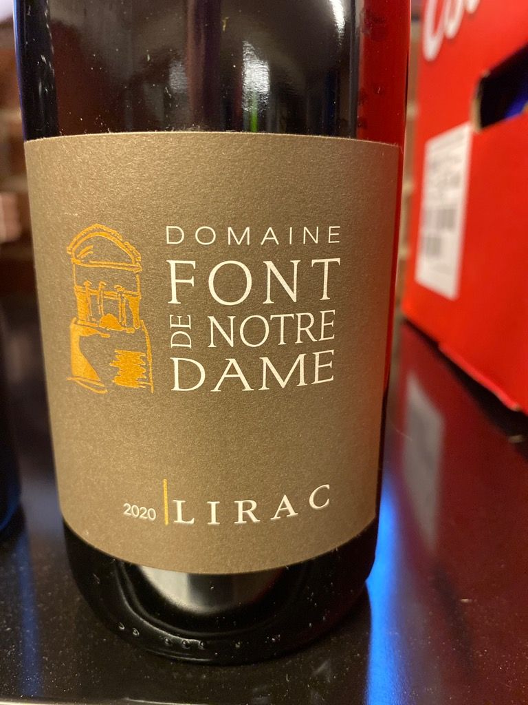 2020 Domaine Font de Notre Dame Lirac, France, Rhône, Southern Rhône ...
