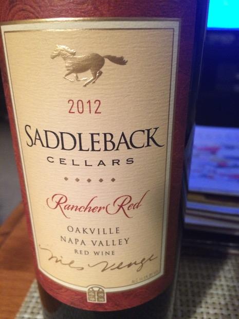 2012 Saddleback Cellars Ranchers Red, USA, California, Napa Valley ...