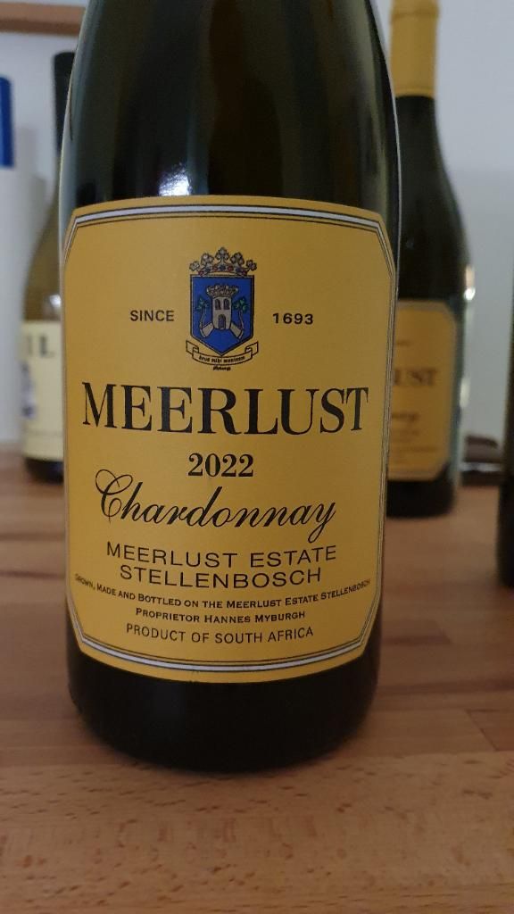 2022 Meerlust Chardonnay, South Africa, Coastal Region, Stellenbosch ...