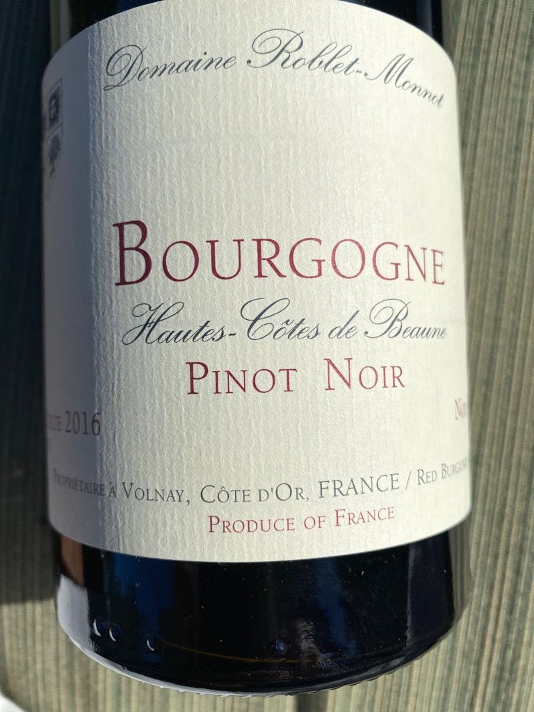 2015 Domaine Roblet-Monnot Bourgogne Hautes-Côtes de Beaune, France ...