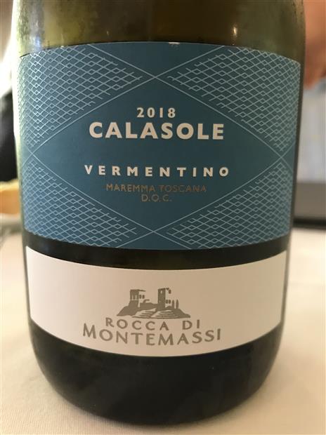 2018 Rocca di Montemassi Vermentino Maremma Toscana Calasole, Italy ...