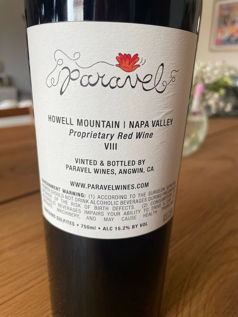 NV Paravel Proprietary Red VIII, USA, California, Napa Valley, Howell ...