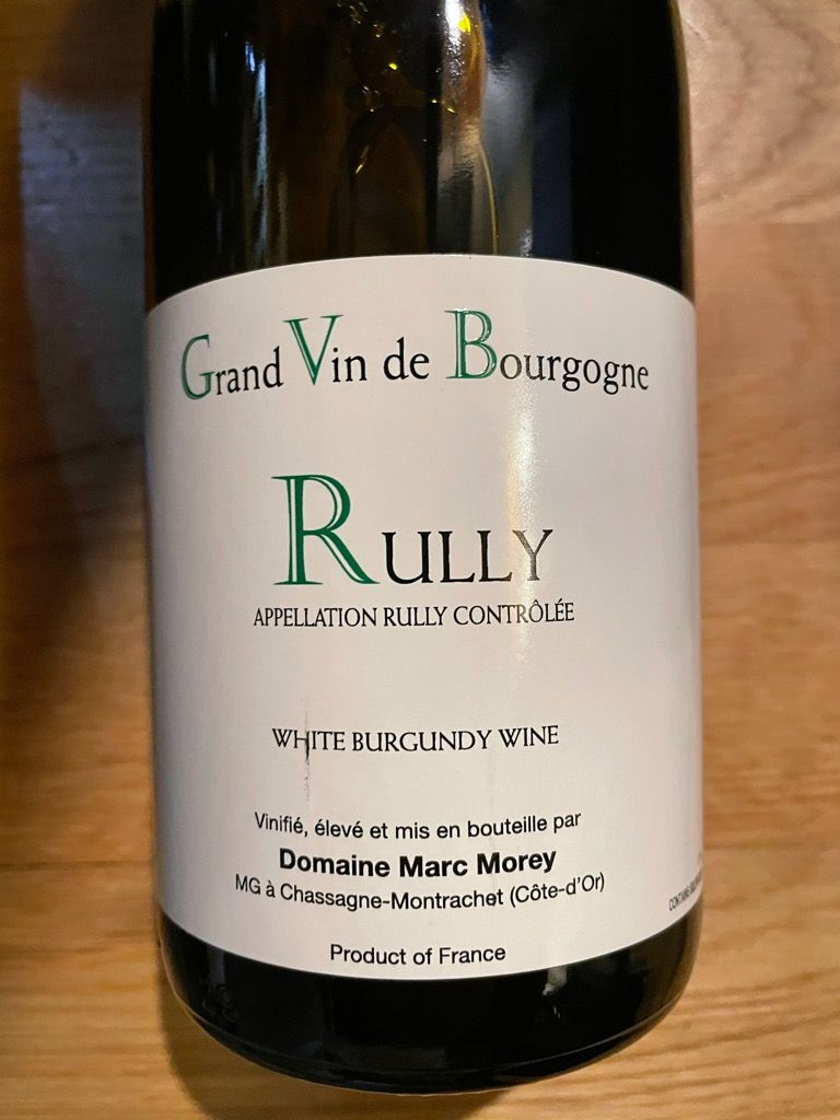2018 Domaine Marc Morey & Fils Rully Blanc, France, Burgundy, Côte ...