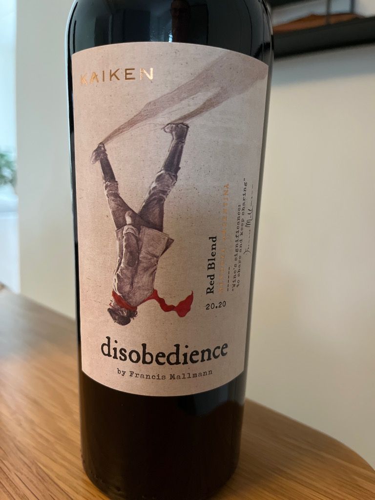2021 Kaiken Disobedience by Francis Mallmann, Argentina, Mendoza, Valle ...