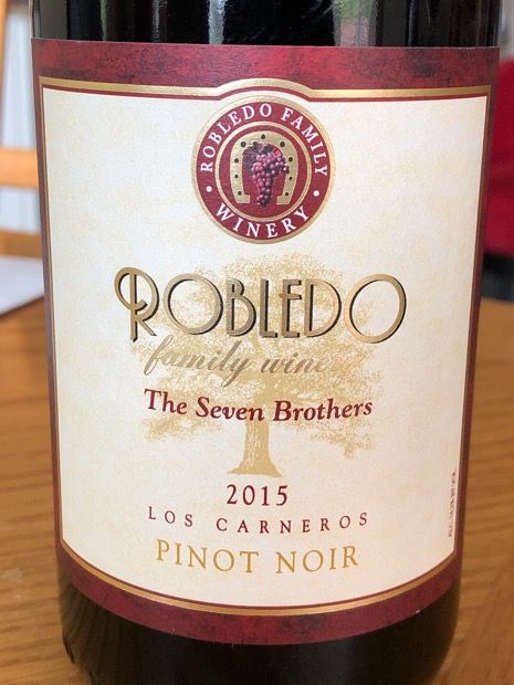 2015 Robledo Family Winery Pinot Noir The Seven Brothers, USA ...