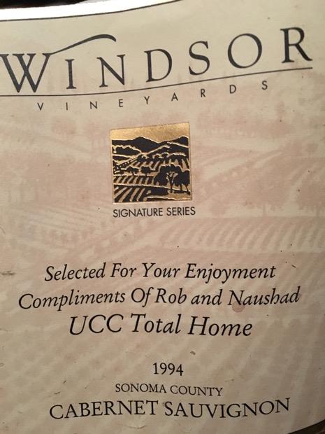 1994 Windsor Vineyards Cabernet Sauvignon Signature Series Sonoma ...