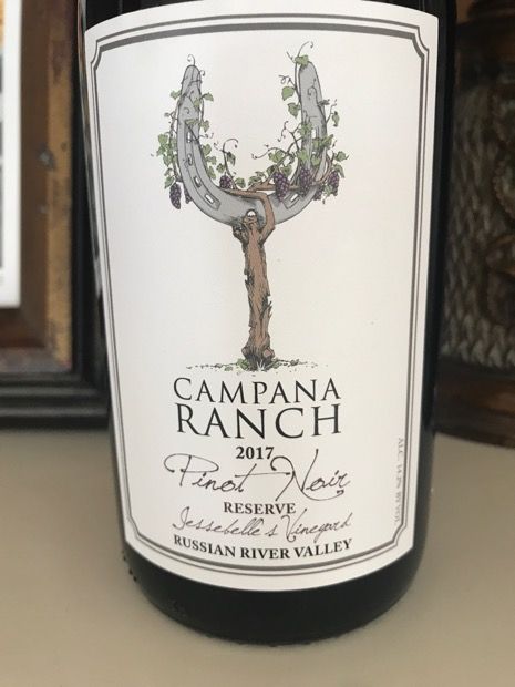 2017 Campana Ranch Pinot Noir Jessebelle's Vineyard, USA, California ...