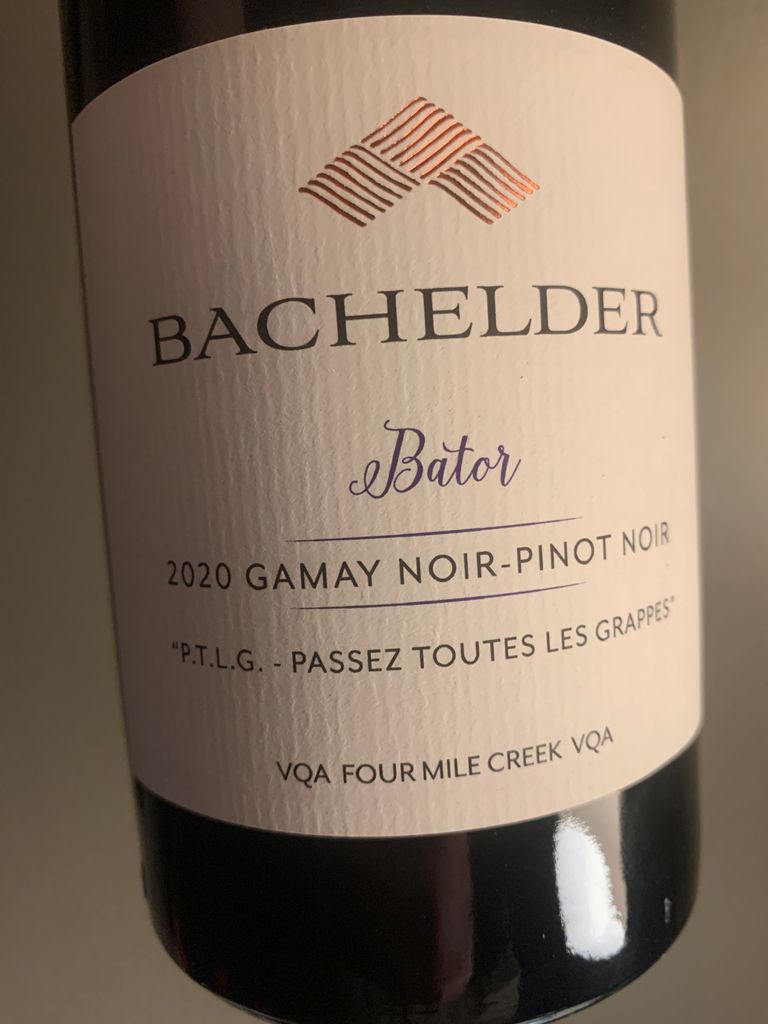 2020 Bachelder P.T.L.G. Bator Vineyard, Canada, Ontario, Niagara ...