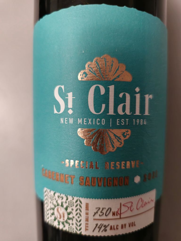 2021 St. Clair Winery Cabernet Sauvignon Special Reserve, USA, New ...