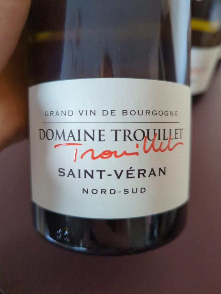 2021 Domaine Trouillet Saint Véran Nord-Sud, France, Burgundy ...