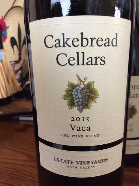 2015 Cakebread Cellars Vaca, Red Wine Blend, USA, California, Napa ...