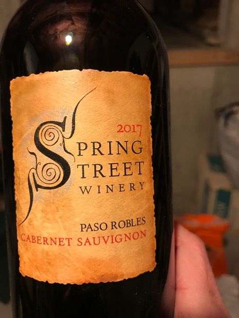 2019 Spring Street Winery Cabernet Sauvignon, USA, California, Central ...