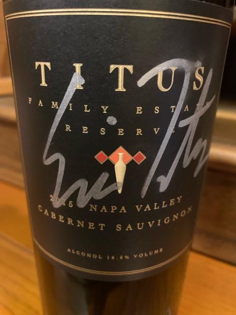 2015 Titus Cabernet Sauvignon Family Estate, USA, California, Napa ...