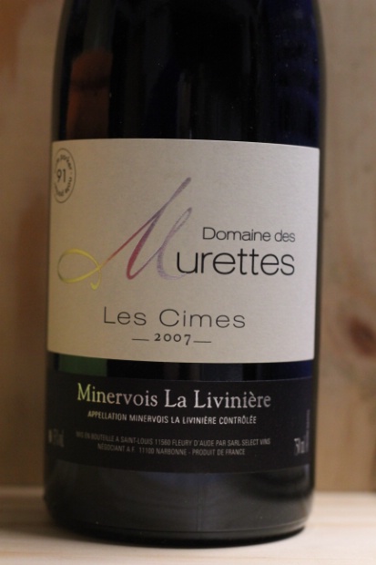2007 Domaine Des Murettes Minervois-La Livinière Les Cimes, France ...