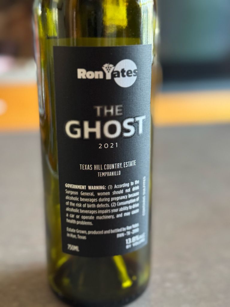 2021 Ron Yates Tempranillo The Ghost, USA, Texas, Texas Hill Country ...