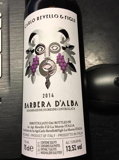 2014 Carlo Revello & Figli Barbera d'Alba, Italy, Piedmont, Alba ...