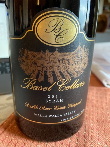 2018 Basel Cellars Syrah Double River Estate, USA, Washington, Columbia ...