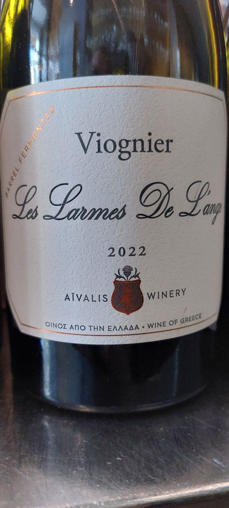 2022 Aivalis Viognier Les Larmes de L' Ange, Greece, Peloponnisos ...