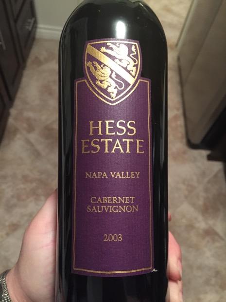 2003 The Hess Collection Cabernet Sauvignon Hess Estate, USA ...