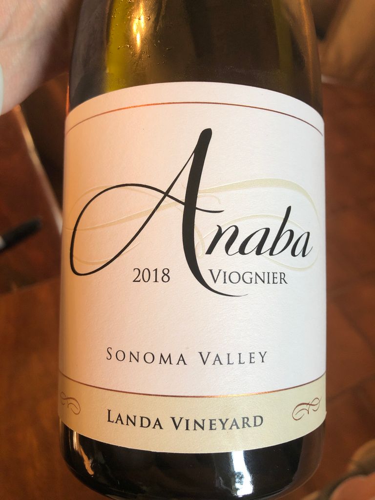 2018 Anaba Viognier Landa Vineyard, USA, California, Sonoma County ...