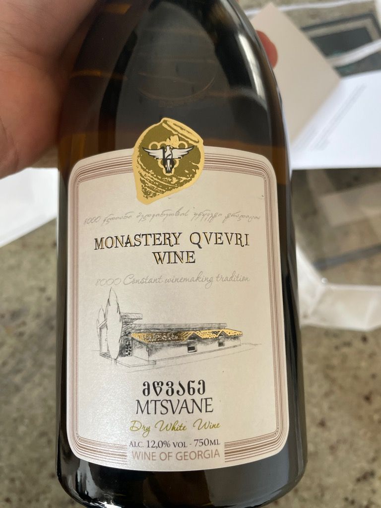 2014 Khareba Mtsvane Monastery Qvevri Wine, Georgia, Kakheti ...
