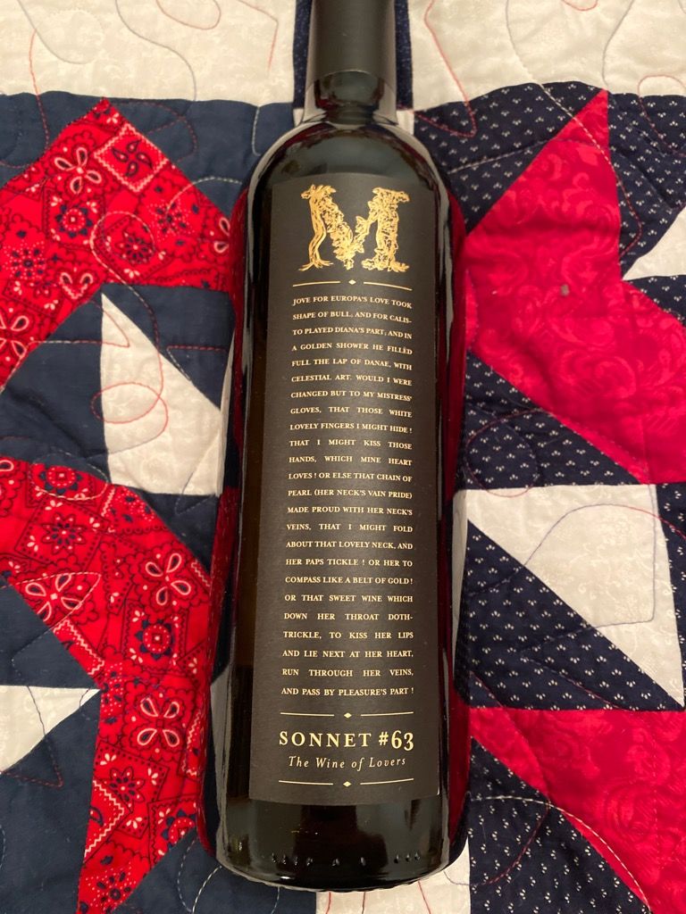 2018 Madrigal Family Winery Red Wine Sonnet 63, USA, California, Napa ...