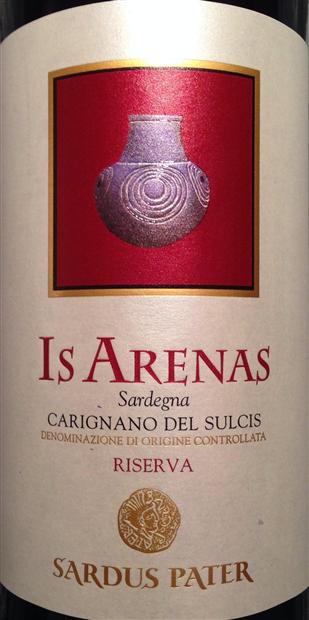 2007 Cantine Sardus Pater Carignano del Sulcis Is Arenas Riserva, Italy ...